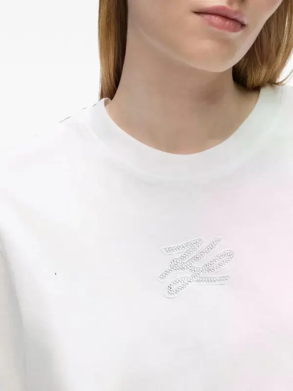 Karl Lagerfeld Rhinestone Autograph T-shirt