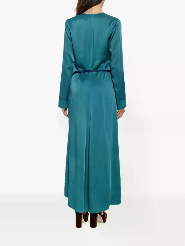 FORTE_FORTE Belted V-neck Maxi Dress