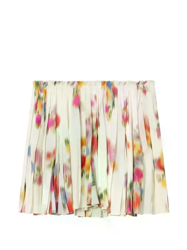 MARANT ETOILE Livy Printed Pleated Skirt - Neutrals