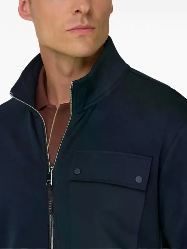 Boggi Milano Full-zip Sweatshirt In Cotton Blend Scuba B Tech