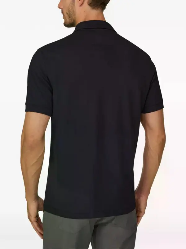 Boggi Milano Polo In Stretch Cotton Blend Piqué Cool Jade-fresh