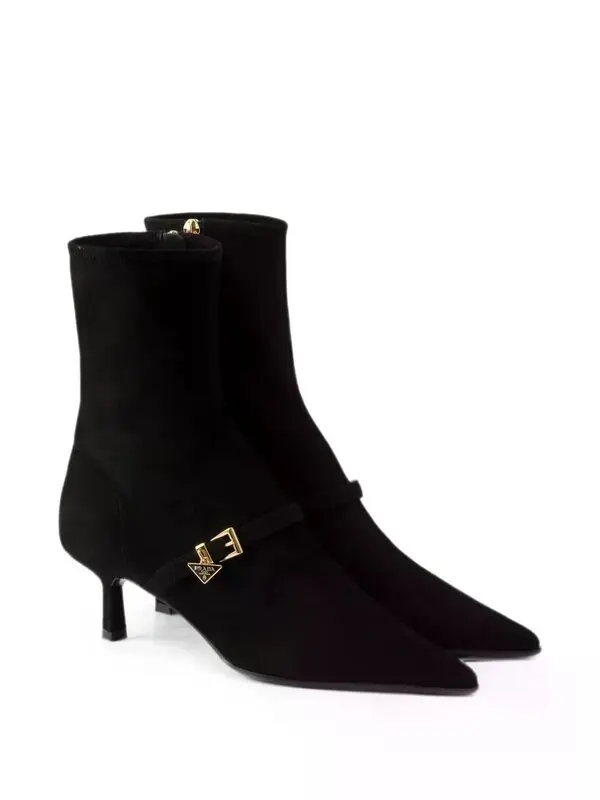 Prada Stretch Suede Booties