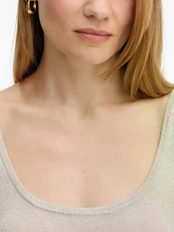 Guess Metallic-effect Scoop-neck Tank Top