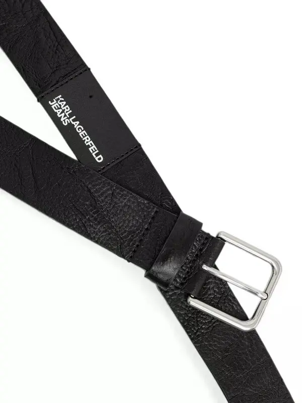Karl Lagerfeld Crinkled-effect Leather Belt