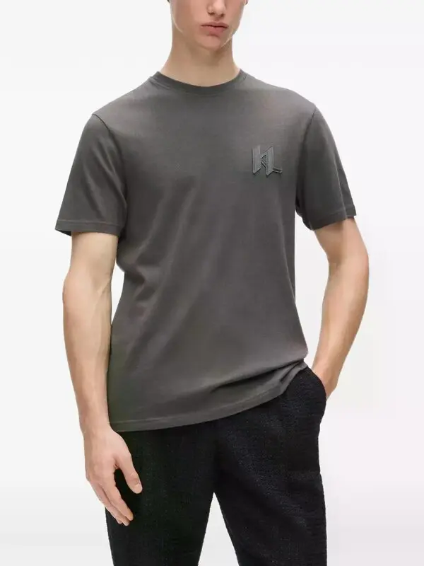 Karl Lagerfeld Logo-patch T-shirt - Grey