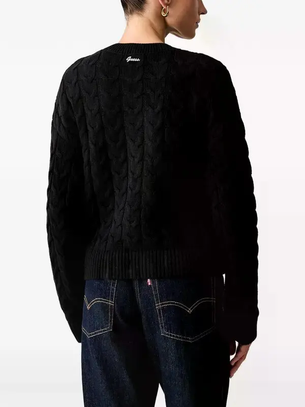 Guess Cable-knit Sweater - Black