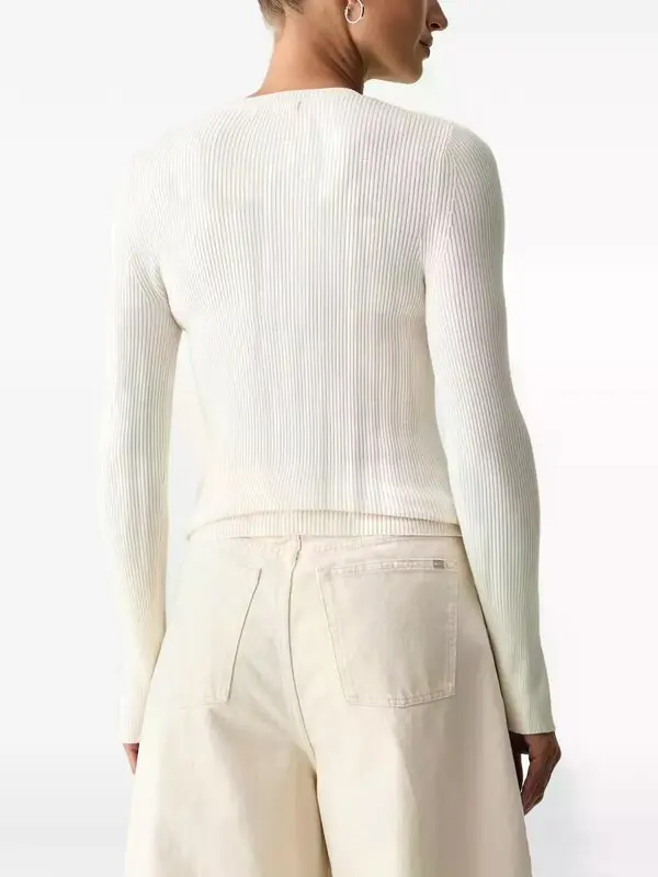 Guess Ellie Ribbed Button-cuff Sweater