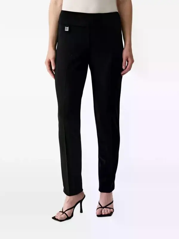 Joseph Ribkoff Logo-plaque Pressed-crease Trousers - Black