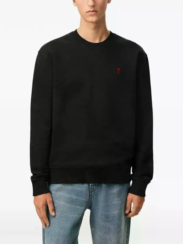 AMI Paris De Coeur Sweatshirt - Black