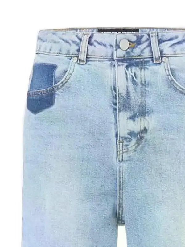 Iceberg Patch-detail Wide-leg Jeans - Blue