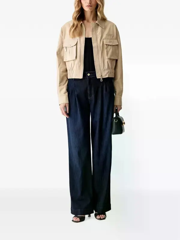 Guess Pleated Wide-leg Jeans