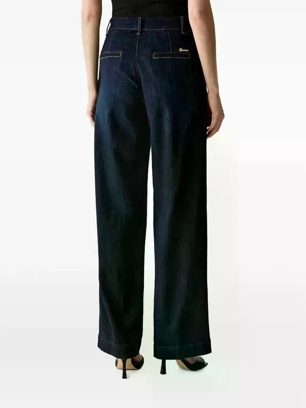 Guess Pleated Wide-leg Jeans