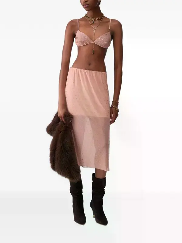 Liu Jo Embroidered Tulle Midi Skirt