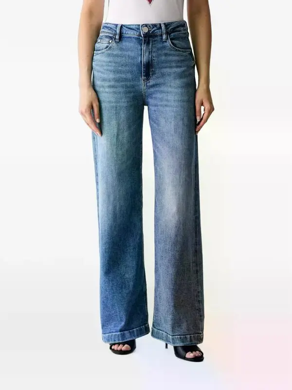 Guess Bellagio Logo-plaque Jeans - Blue