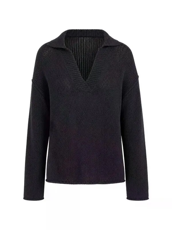 Vince Coated-cotton Polo Sweater - Blue