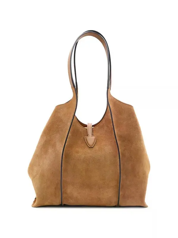 TOD'S T Timeless Leather Tote Bag - Neutrals