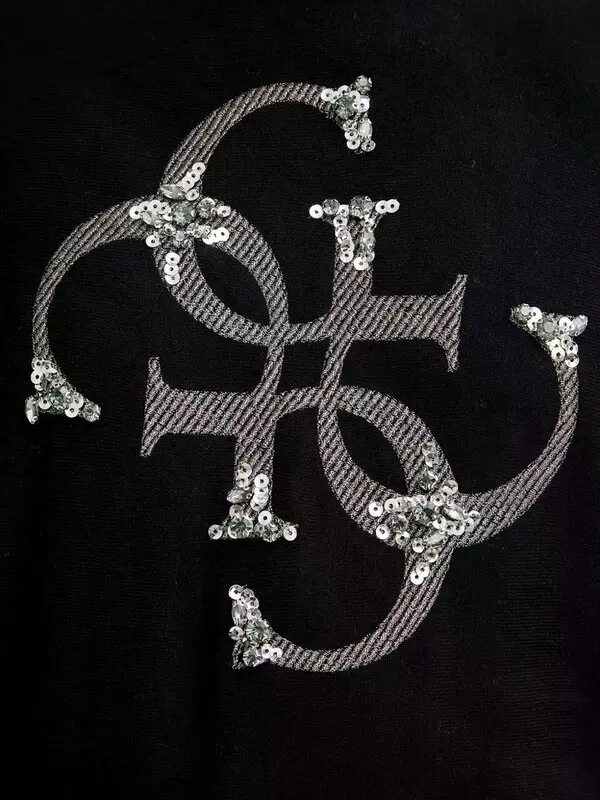 Guess Sequin-embellished Logo-print Sweater