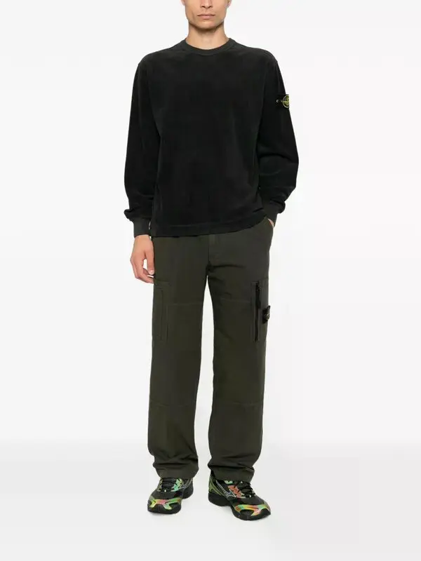 Stone Island Corduroy-texture Compass-patch Sweater