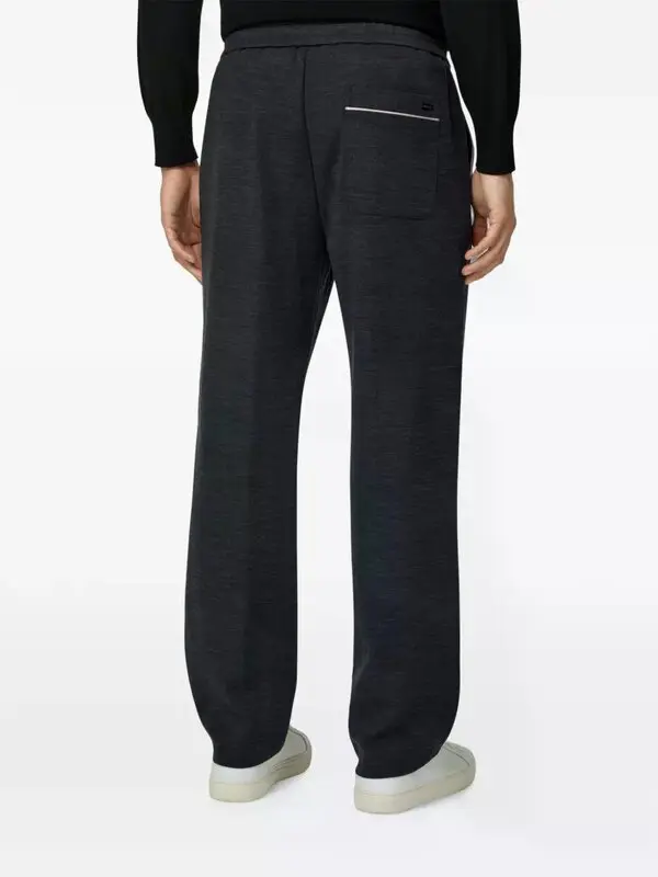 Boggi Milano Joggers In Wool Blend Wooltech Diagonal