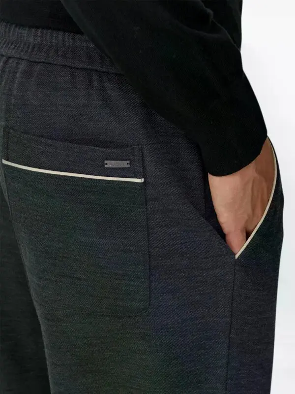 Boggi Milano Joggers In Wool Blend Wooltech Diagonal