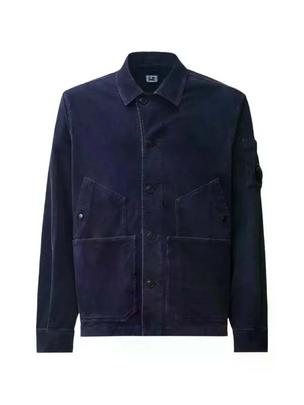 C.P. COMPANY Lens-detail Button-fastening Jacket - Blue