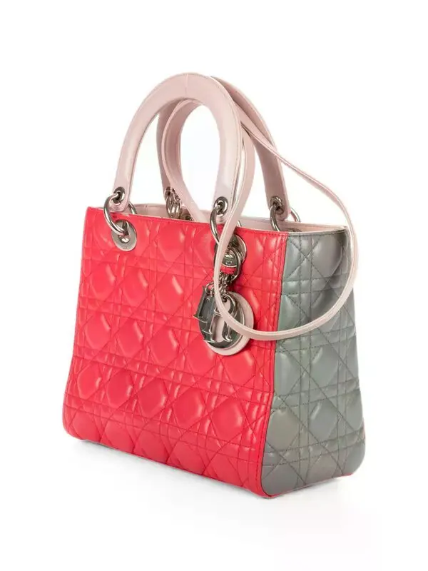 Dior Cannage Lady Tote Bag - Red