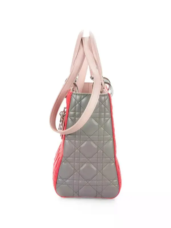 Dior Cannage Lady Tote Bag - Red