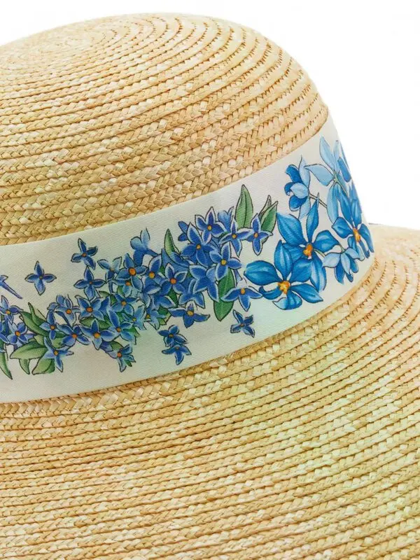 FERRAGAMO Floral-print Silk-trim Hat