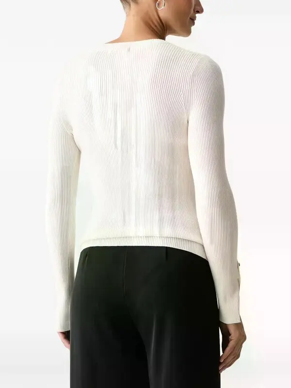 Guess Ribbed-knit Buttoned Cardigan