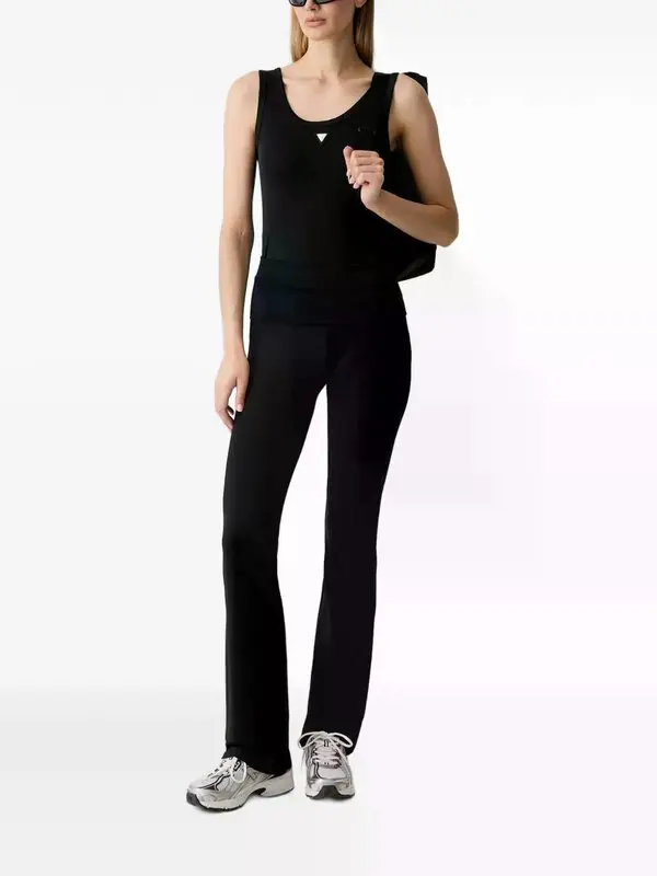 Guess Flare Rhinestone-logo Leggings