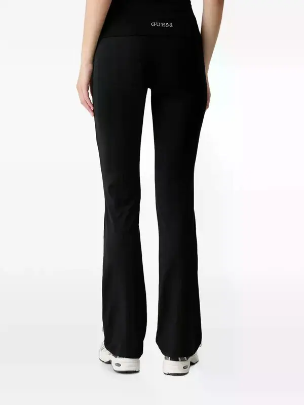 Guess Flare Rhinestone-logo Leggings