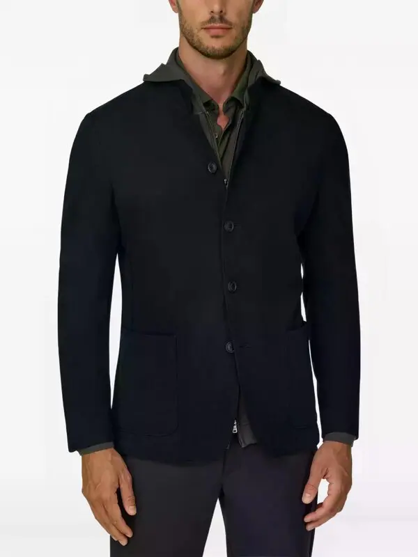 Boggi Milano Blazer Diagonal Wool Blend B Tech