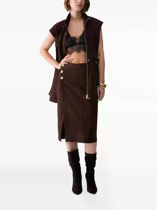 Liu Jo Suede Midi Skirt