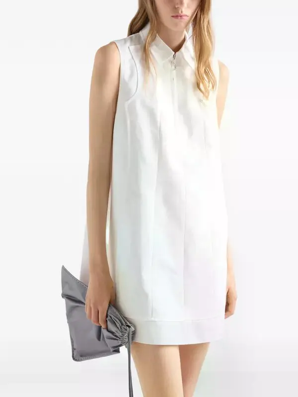 Prada Chino Zipper Mini-dress