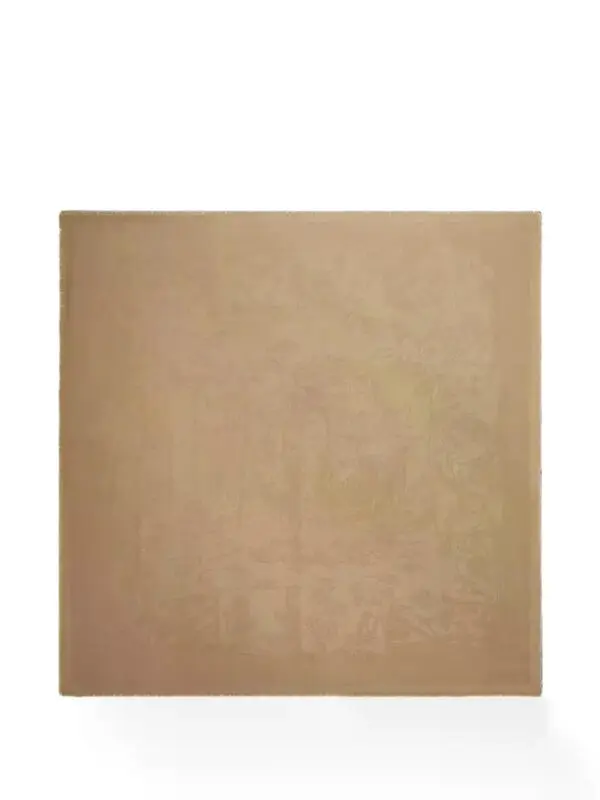 FERRAGAMO Jacquard-knit Frayed-edge Scarf - Neutrals