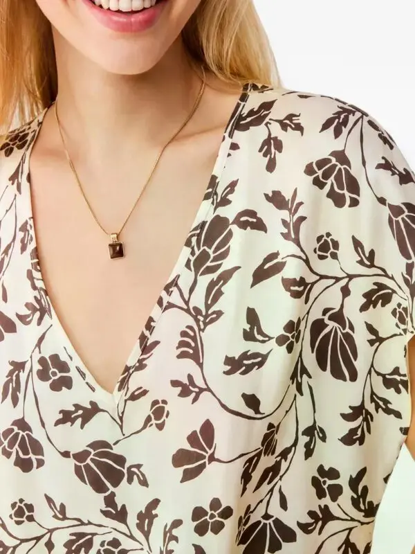 PENNYBLACK V-neck Floral-print Top