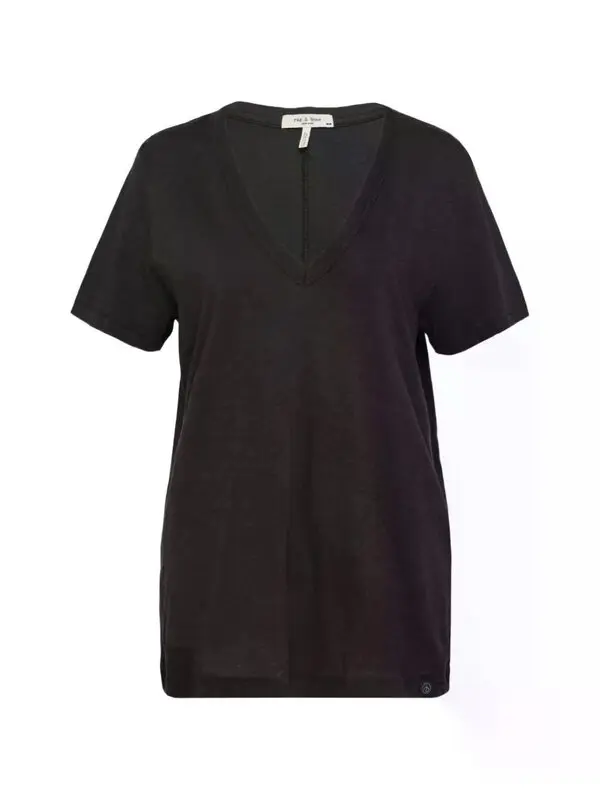 Rag & Bone Slub-texture V-neck T-shirt - Black