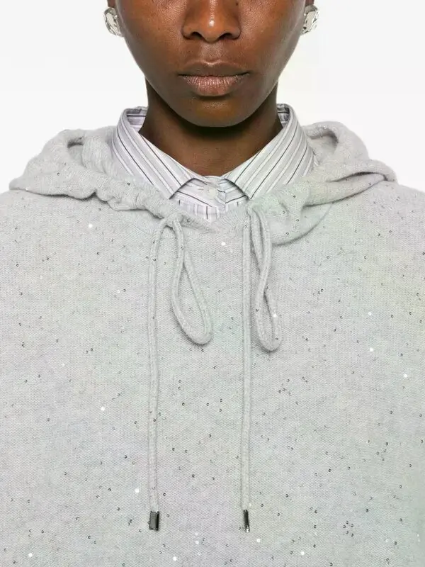 Antonelli Firenze Sequin-embellished Drawstring Hoodie