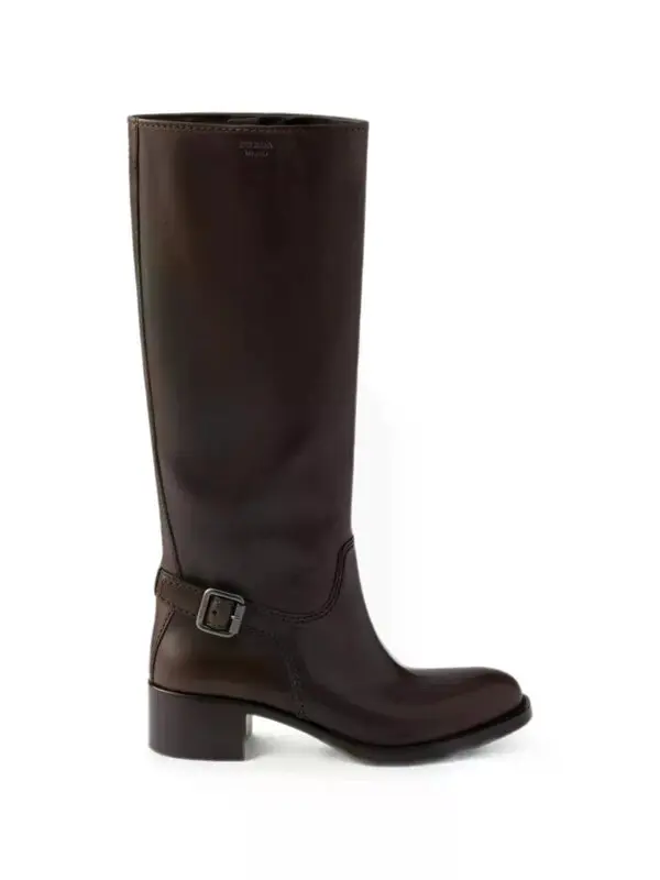 Prada Leather Boots - Brown