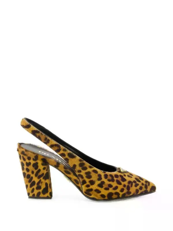 Prada Leopard-print Pointed-toe Pumps - Brown