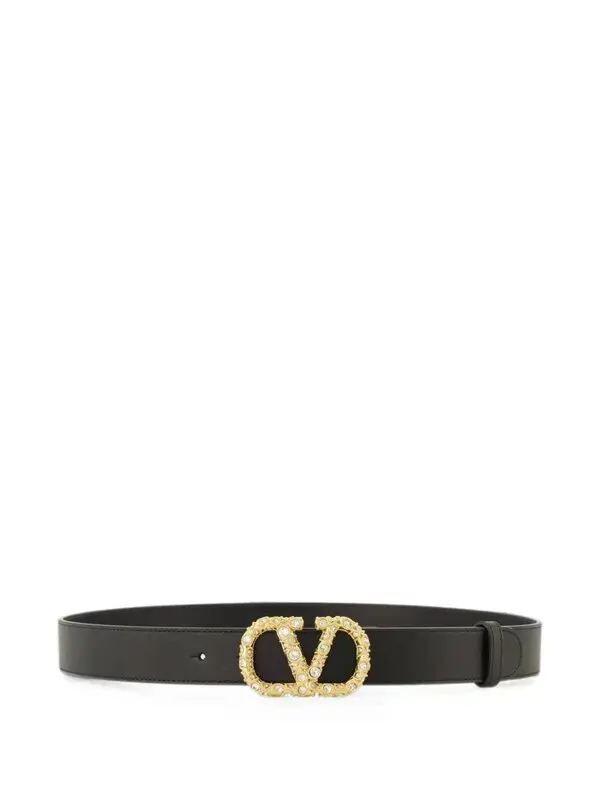 Valentino Garavani Vlogo Swarovski-crystal Belt - Black