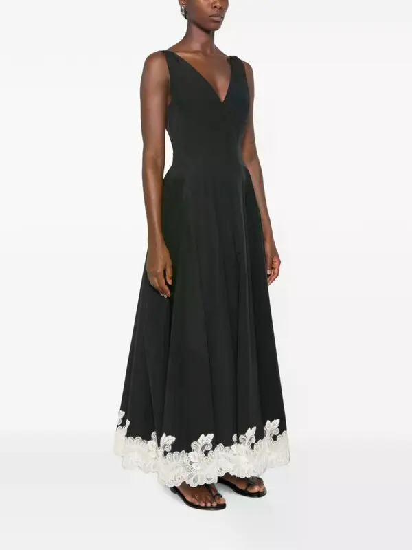 Simkhai Mira Lace-trim Midi Dress - Black