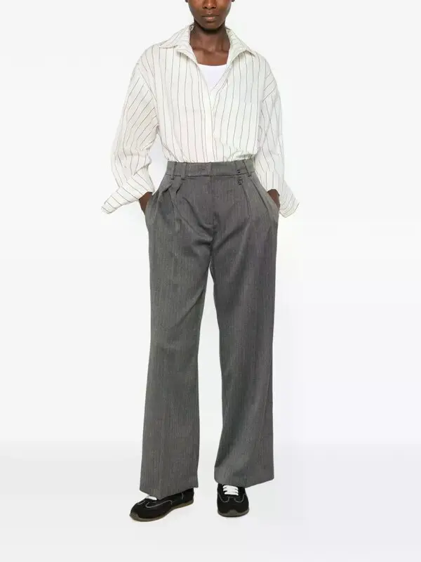 Patrizia Pepe Herringbone Pleated Trousers