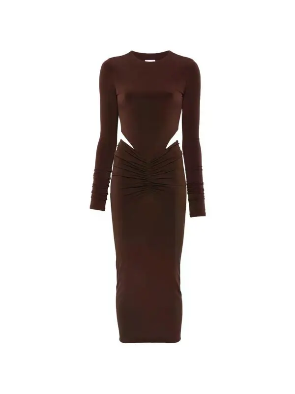 Andamane Heloise Cut-out Ruched Midi Dress
