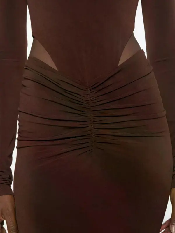 Andamane Heloise Cut-out Ruched Midi Dress