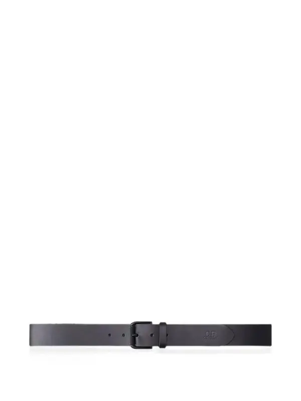 C.P. COMPANY Logo-debossed Leather Belt - Black