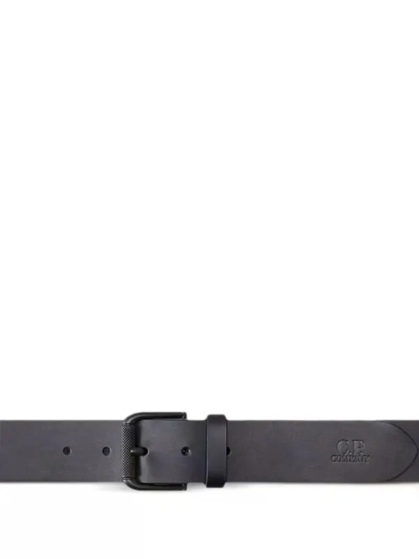 C.P. COMPANY Logo-debossed Leather Belt
