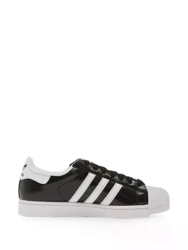Adidas Superstar Ii Snakeskin-effect Sneakers - Black