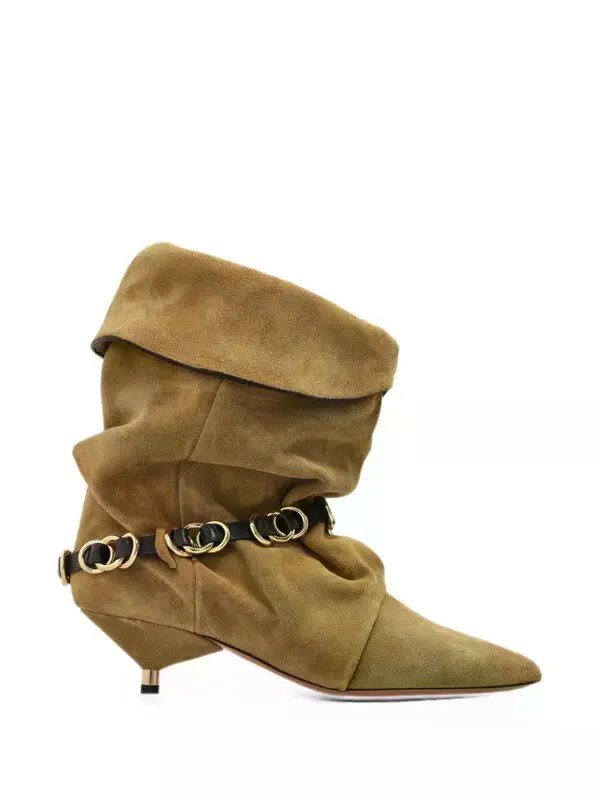 Isabel Marant Étoile Edrik Rings Slouchy Ankle Boots - Neutrals