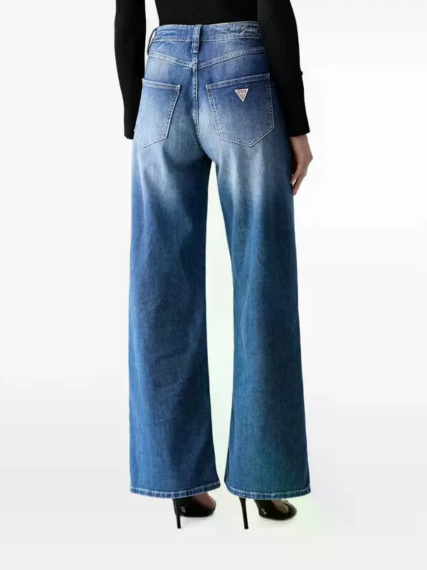 Guess Bellflower Faded Wide-leg Jeans